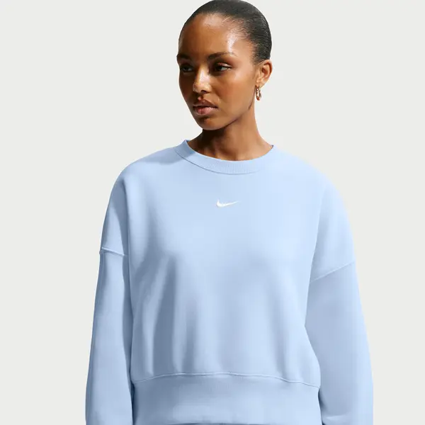 Nike Sportswear Phoenix Fleece Over-oversized Crew-neck Sweatshirt - Blue