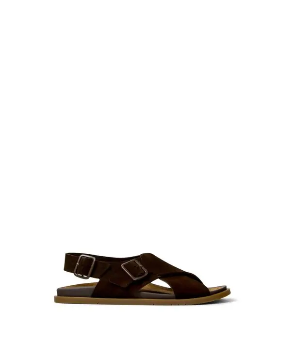 Camper Lluc Leather X-strap Sandals - Brown
