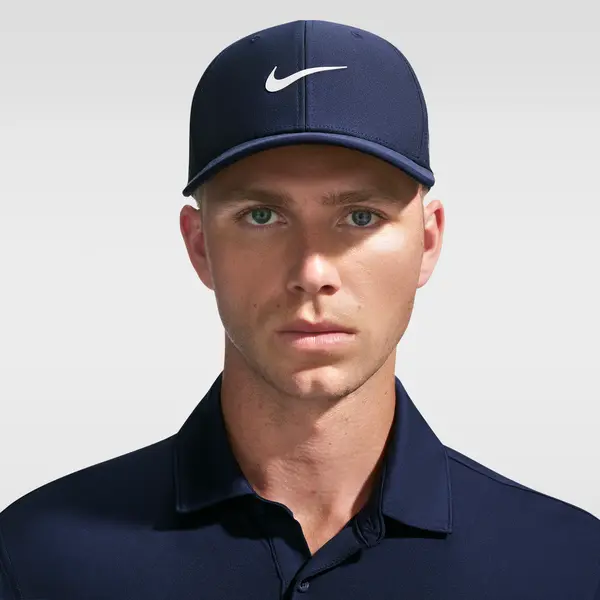 Nike Rise Dri-fit Adv Swooshflex Structured Golf Cap - Blue