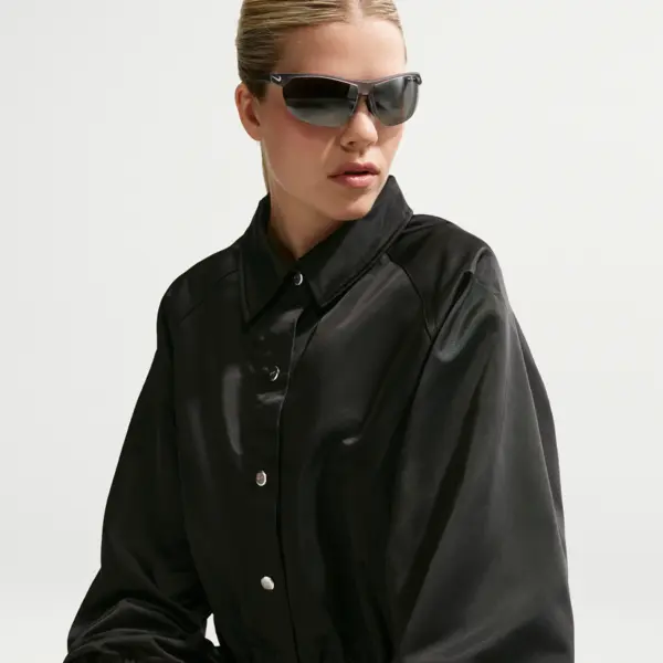 Nike Sportswear Oversized Satin Coaches Jacket - Black