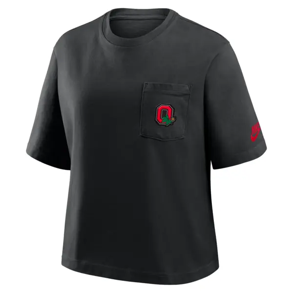 Nike Ohio State Legacy Pocket Boxy College T-shirt - Black