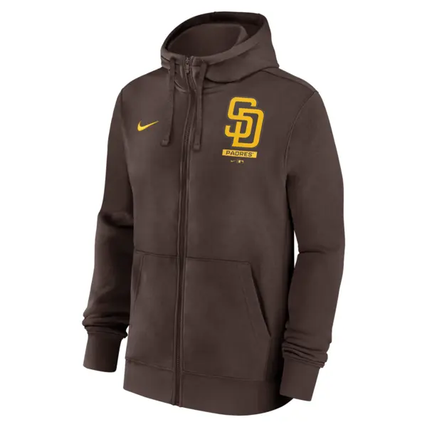 Nike San Diego Padres Lockup Mlb Full-zip Hoodie - Brown