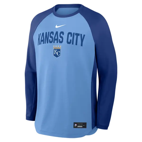 Nike Kansas City Royals Authentic Collection Dri-fit Pullover Crew - Blue