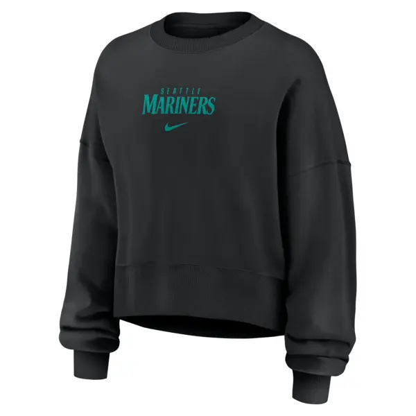 Nike Seattle Mariners Mlb Pullover Crew - Black