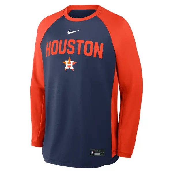 Nike Houston Astros Authentic Collection Dri-fit Pullover Crew - Blue