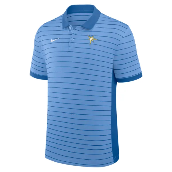 Nike Tampa Bay Rays Authentic Collection Striped Victory Dri-fit Mlb Polo - Blue