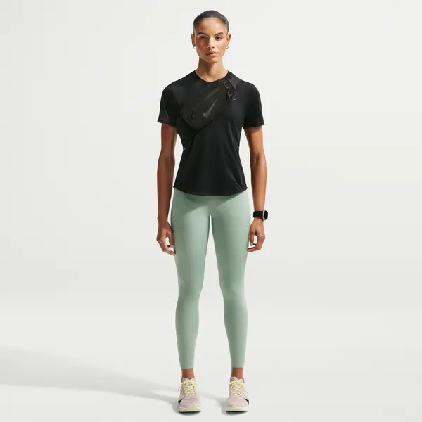 Nike Swift High-waisted 7/8 Running Leggings With Pockets - Green