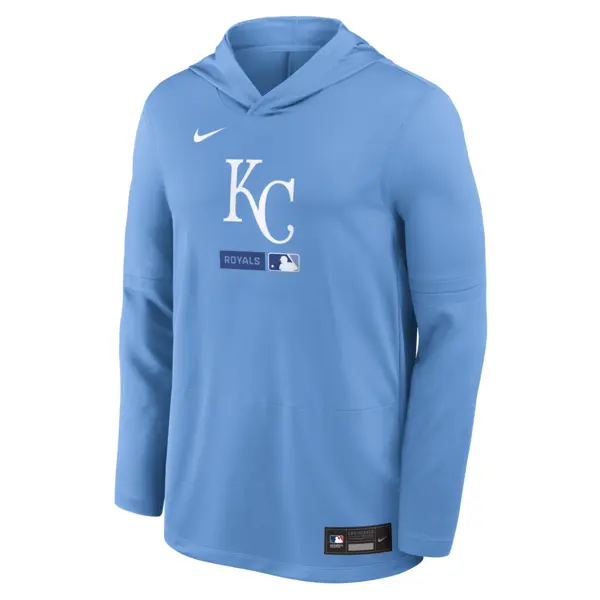 Nike Kansas City Royals Authentic Collection Dri-fit Mlb Long-sleeve Hooded Top - Blue