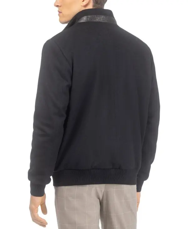 Gorski Cross Embossed Nappa Leather Jacket
