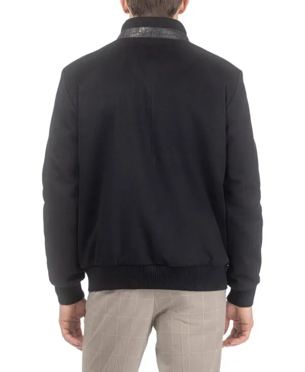 Gorski Cross Embossed Nappa Leather Jacket