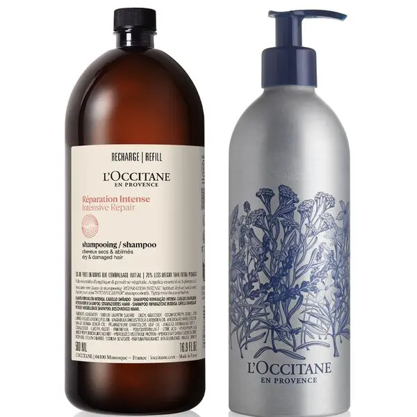 L'OCCITANE Intensive Shampoo Refill + Free Forever Bottle 16.9 - One-color