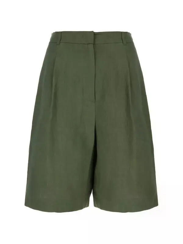 Max Mara Mstcaravan Pleated Shorts - Green