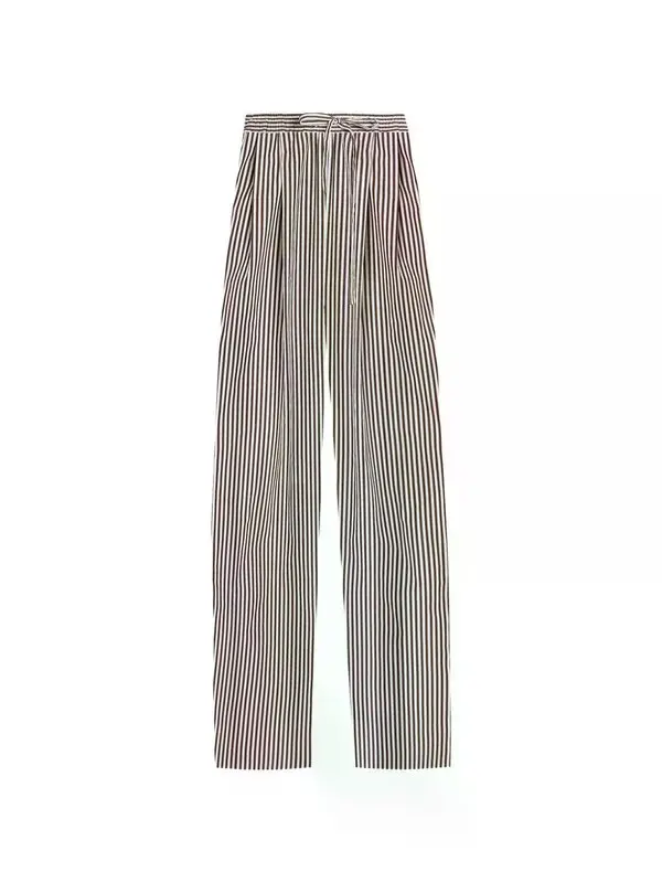 Dolce & Gabbana Striped Poplin Trousers - Brown