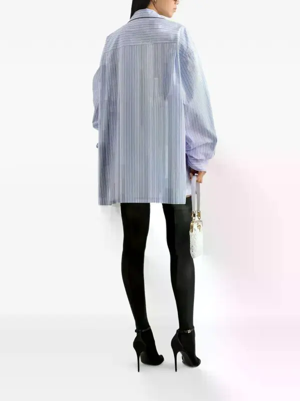 Dolce & Gabbana Striped Peak Collar Shirt