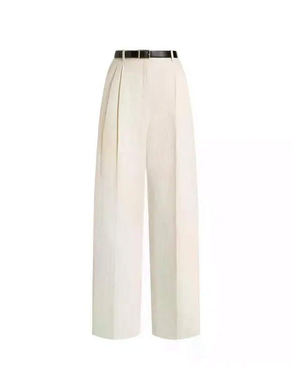 Dolce & Gabbana Rustic Cotton And Linen Canvas Trousers - Neutrals