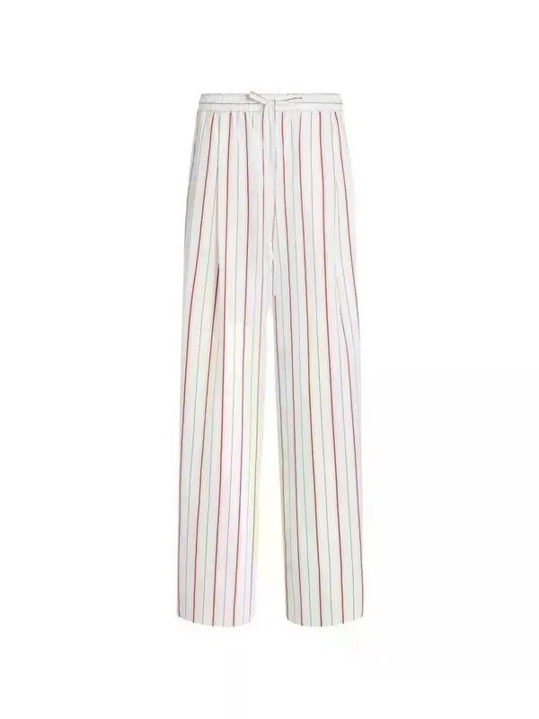 Dolce & Gabbana Striped Poplin Trousers - White