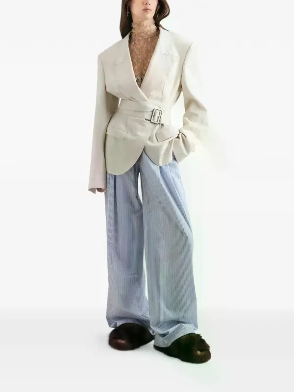 Dolce & Gabbana Striped Poplin Trousers - Blue