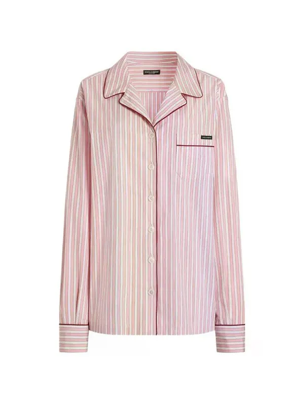 Dolce & Gabbana Striped Buttoned Shirt - Pink