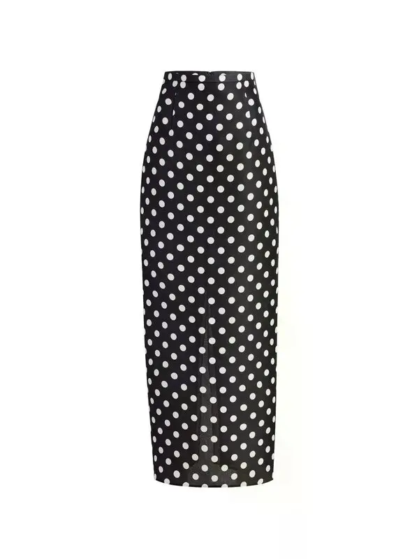 Khaite Silk Gazar Pencil Skirt - Black
