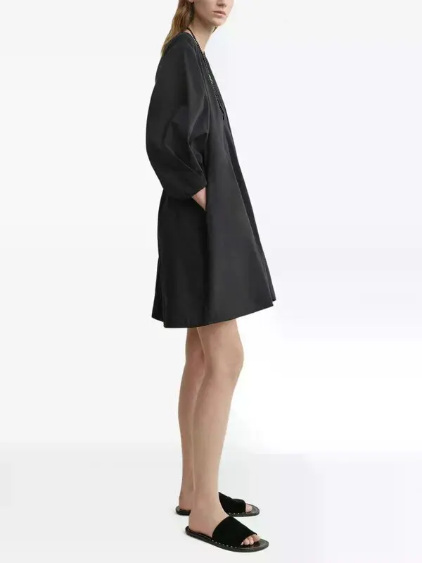 TOTEME Pleat-detail Mini Dress - Black