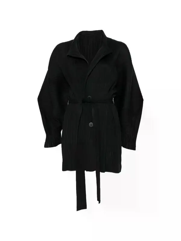Issey Miyake Buttoned Plissé Coat