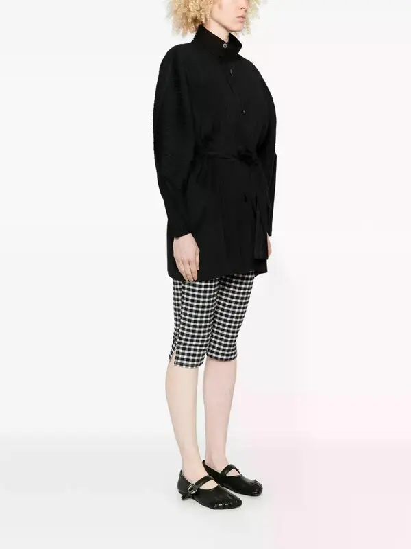Issey Miyake Buttoned Plissé Coat