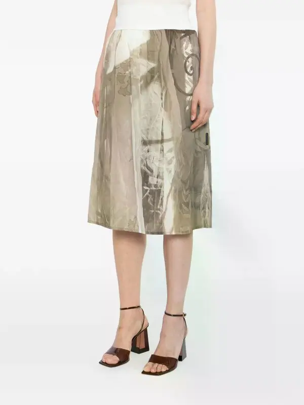 AGNES B. Floral-print Midi Skirt