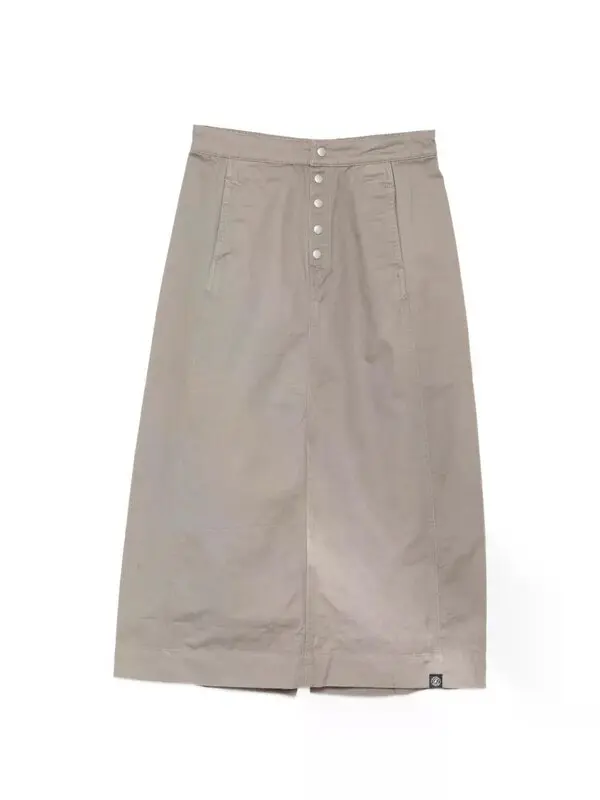 AGNES B. Side-slash Twill Skirt - Neutrals