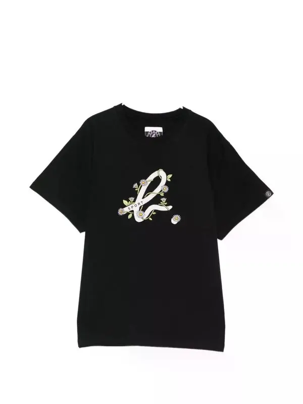 AGNES B. Flower B. Logo T-shirt - Black