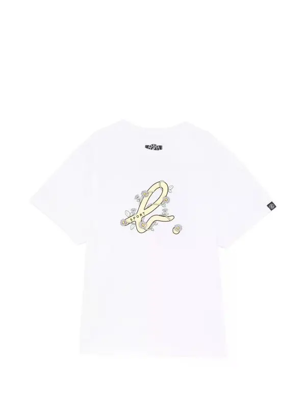 AGNES B. Flower B. Logo T-shirt - White