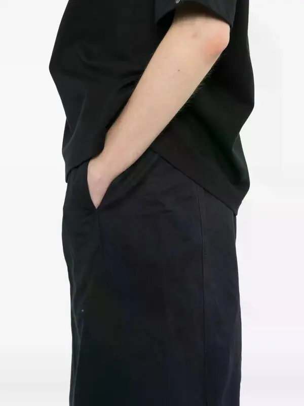 AGNES B. Twill Side-slash Skirt - Black