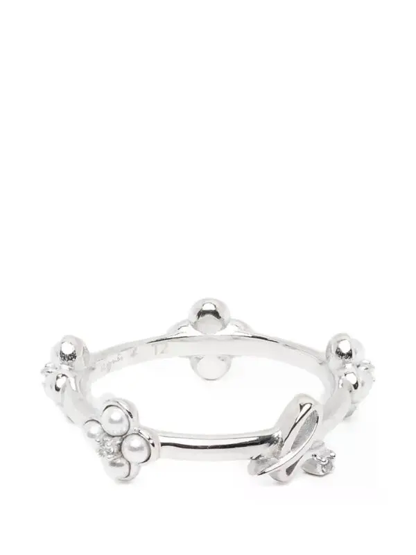 AGNES B. Double Bloom Ring - Silver