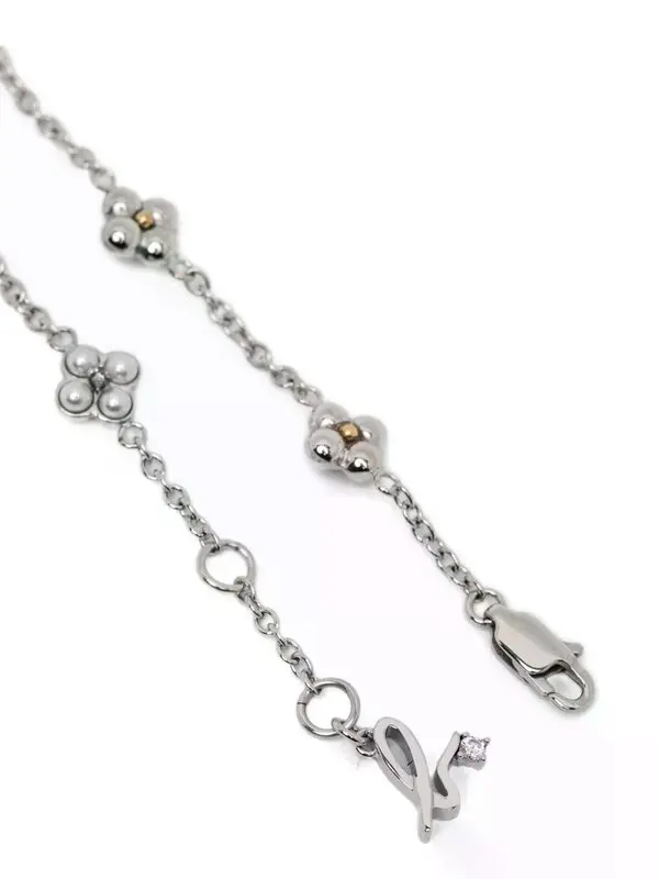 AGNES B. Double Bloom Bracelet - Silver