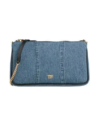 TOM FORD Cross-body Bag Textile Fibers, Leather - Blue