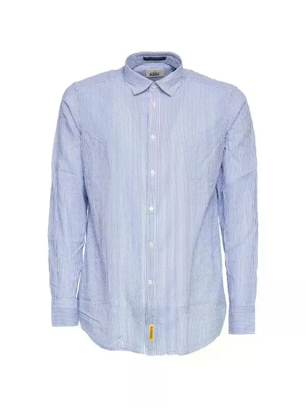 B.D.BAGGIES Bradford Button Seersucker Shirt - Blue