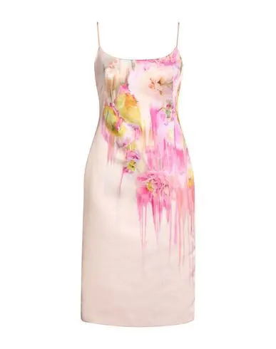 Blumarine Floral-print Satin Slip Midi Dress - Purple
