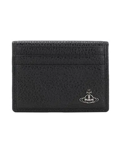VIVIENNE WESTWOOD Milano Card Holder Document Holder Calfskin - Black