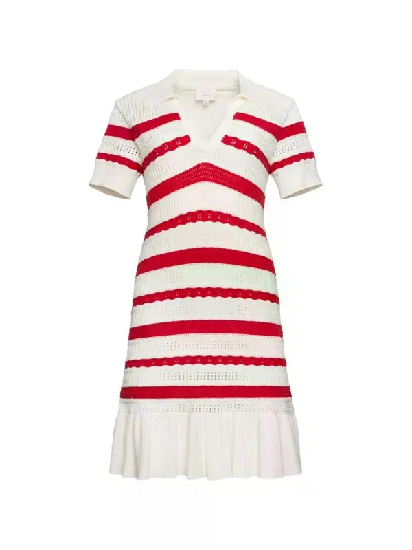 Cinq À Sept Striped Polo Dress - White