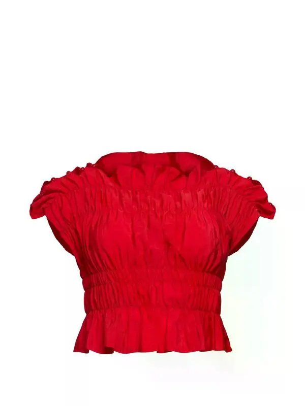 Cinq À Sept Evalina Ruffled Top - Red