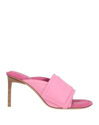 Jacquemus Leather Slide Sandals - Pink