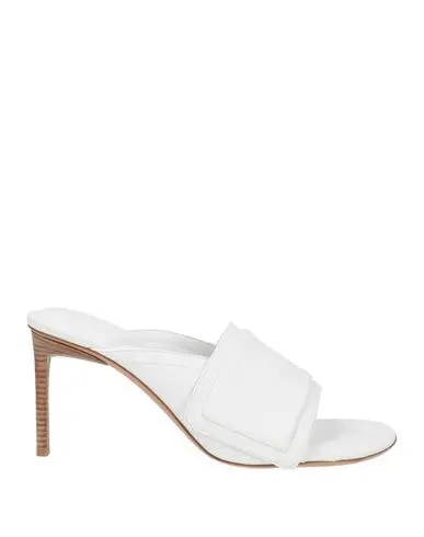 Jacquemus Leather Slide Sandals - White