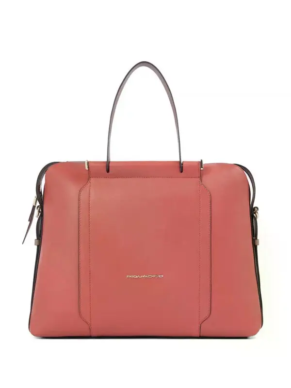 PIQUADRO Leather Laptop Bag - Orange