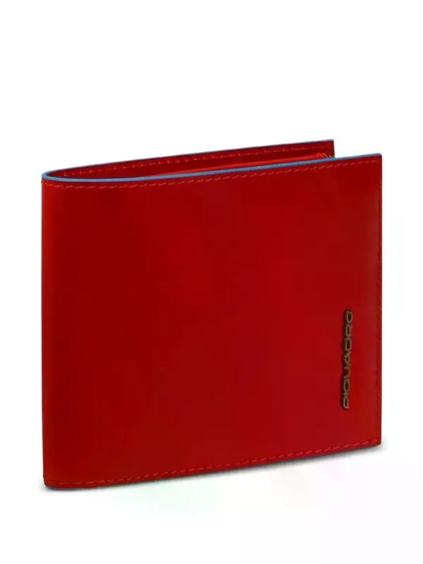 PIQUADRO Coin Pocket Leather Wallet - Red