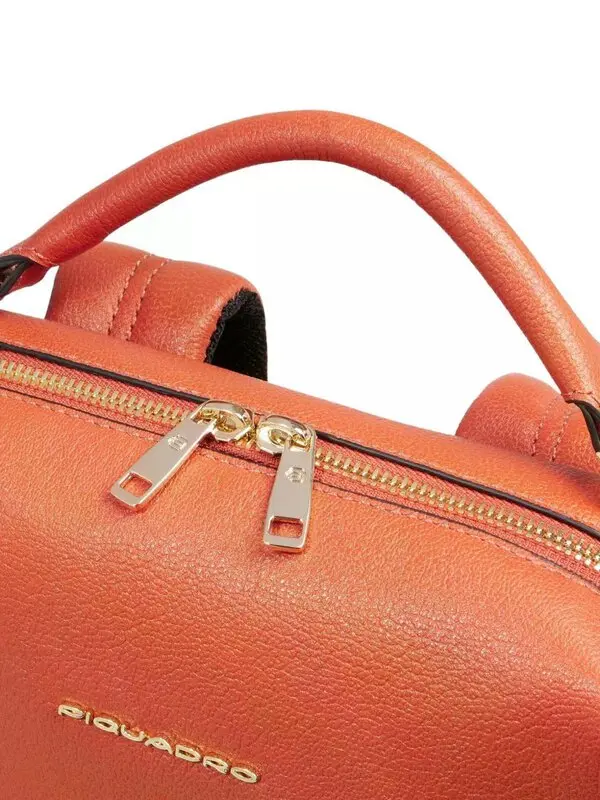 PIQUADRO Leather Backpack - Orange