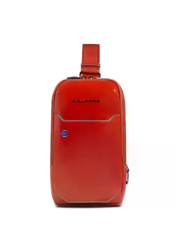 PIQUADRO Leather Crossbody Bag - Orange