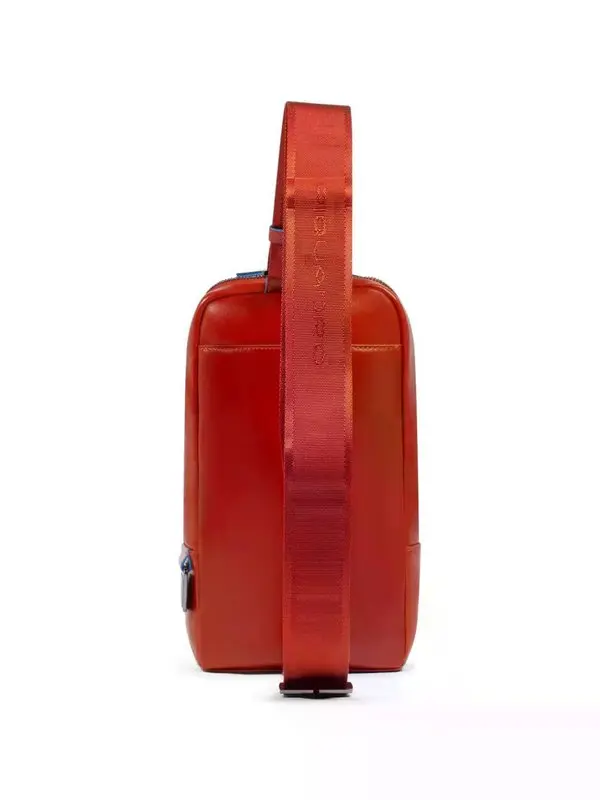 PIQUADRO Leather Crossbody Bag - Orange