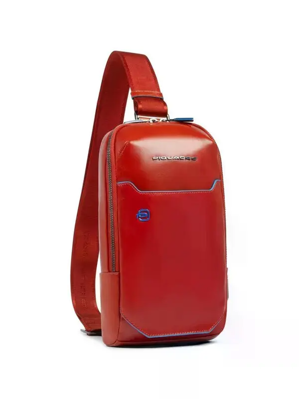 PIQUADRO Leather Crossbody Bag - Orange