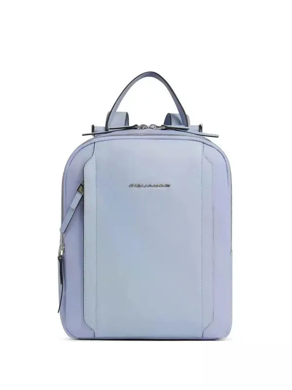PIQUADRO Leather Textile Backpack - Blue