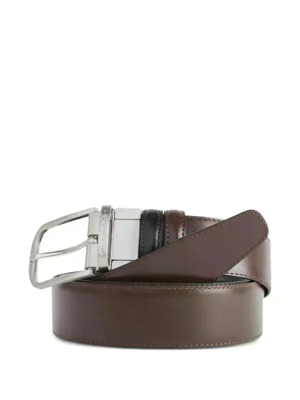 PIQUADRO Leather Belt - Brown