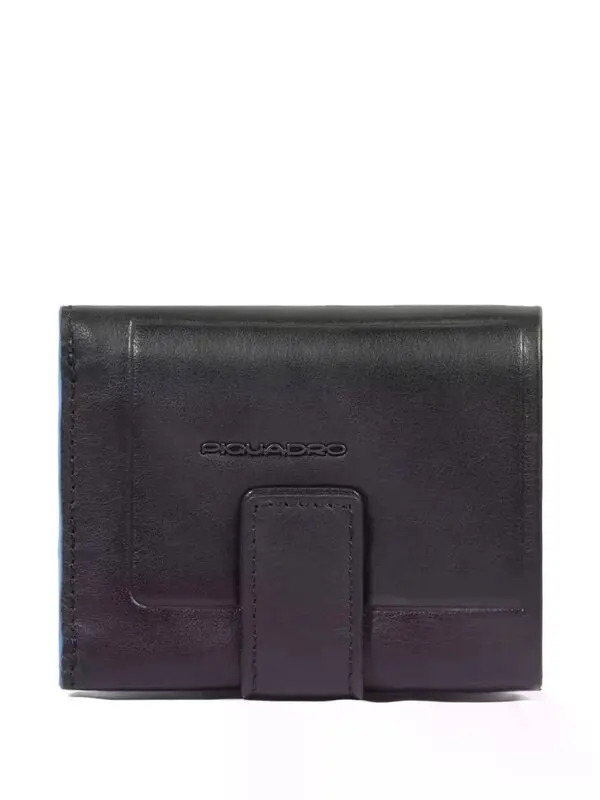 PIQUADRO Pocket Trifold Leather Wallet - Black